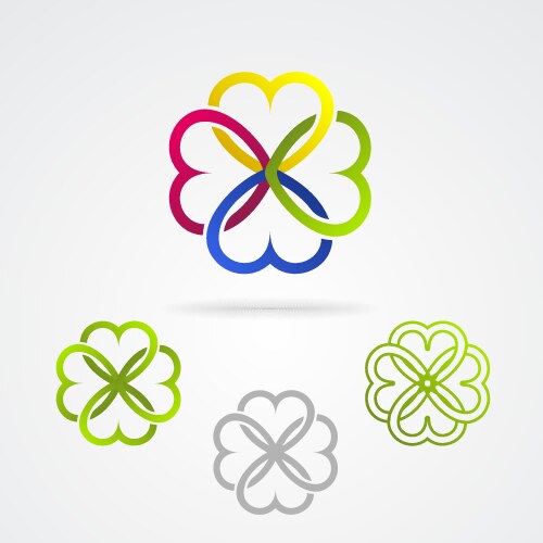 Four leaf clover Royalty Free Vector Image - VectorStock