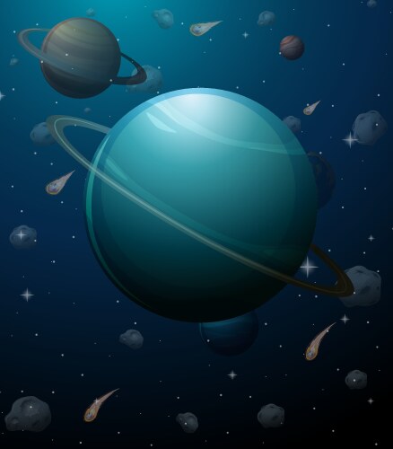 Uranus planet 3d high quality Royalty Free Vector Image