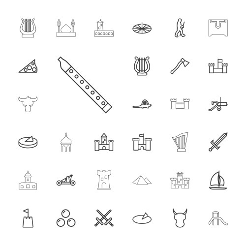 15 ancient icons Royalty Free Vector Image - VectorStock