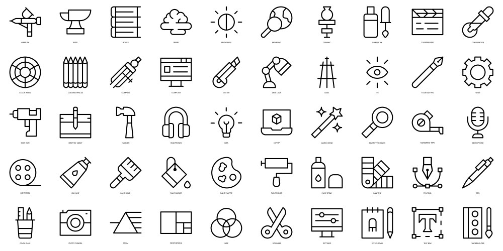 Measurement line icons set tools for measuring Vector Image