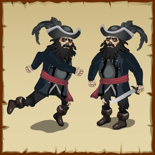 Pirate Running Vector Images (over 140)