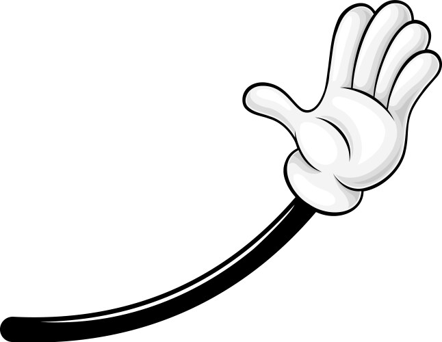 Cartoon Hand Gesturing with Five Fingers – Royalty-Free Vector ...