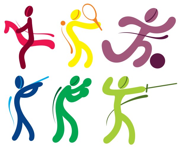 Olympic games icons Royalty Free Vector Image - VectorStock