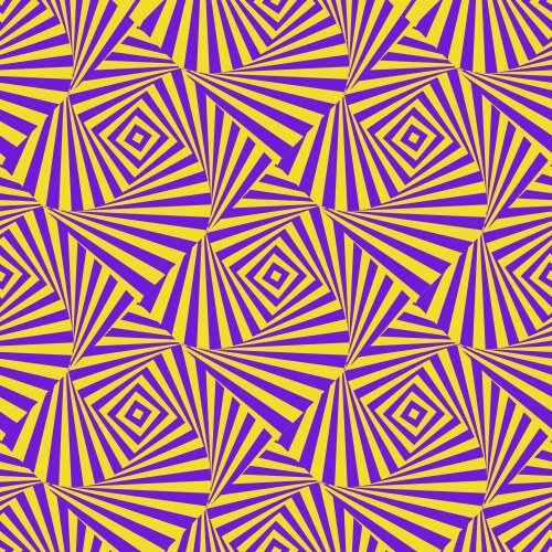 Optical illusion seamless pattern moving visual Vector Image
