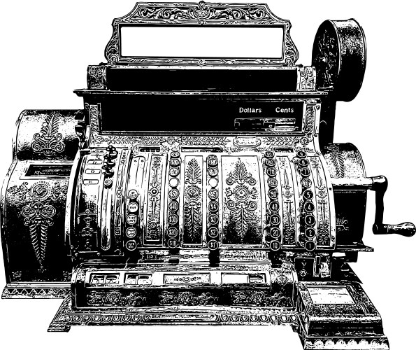 Vintage Cash Register Vector Images (over 200)