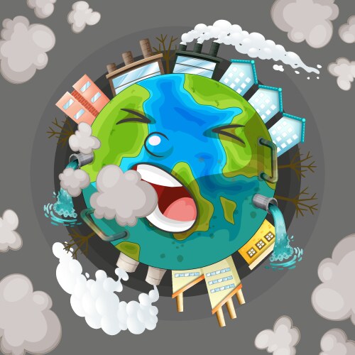 Happy earth day space concept Royalty Free Vector Image