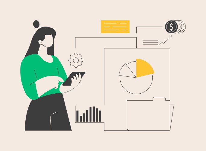 Cash flow statement isolated concept Royalty Free Vector