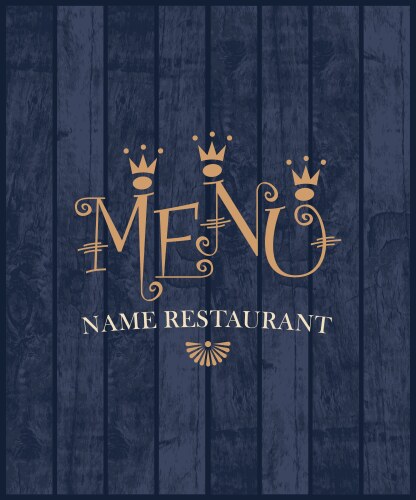 Restaurant menu design on wood background Vector Image