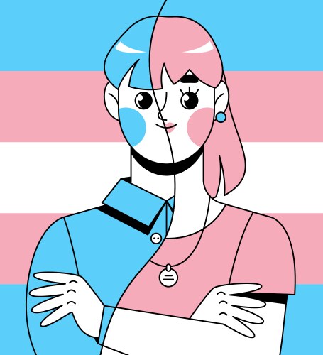 Cartoon transgender people pack Royalty Free Vector Image