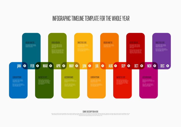 Infographic timeline report template Royalty Free Vector