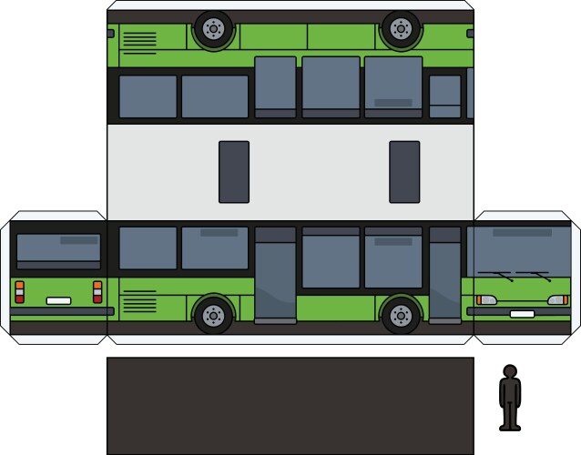 Paper Model Bus Vector Images (91)
