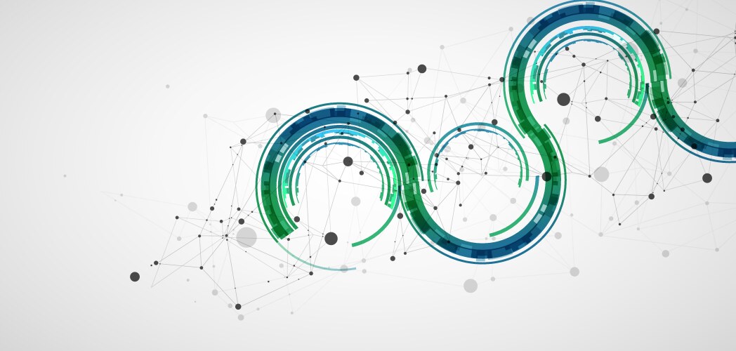 Technical Background With Plexus Effect And Wave Vector Image