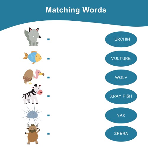 Spelling word scramble game animals edition Vector Image