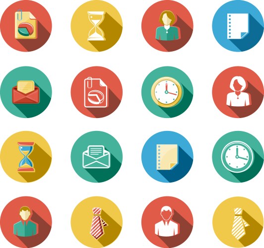 Business icon set software and web development Vector Image