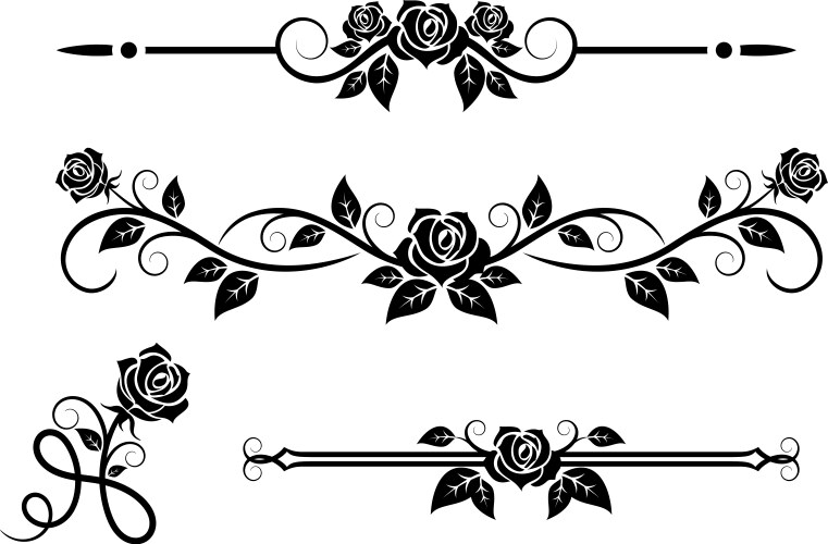 Rose Border Vector Images (over 39,000)