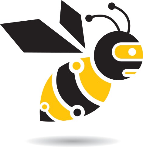 Security bee logo Royalty Free Vector Image - VectorStock