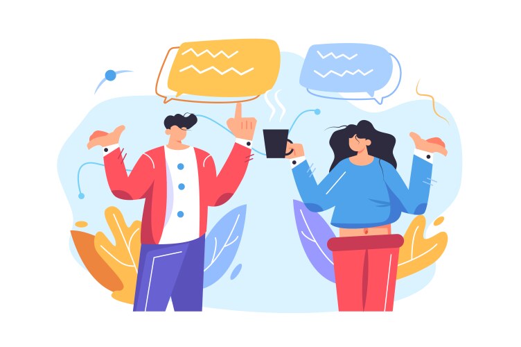 Cartoon Talking to Each Other Vector Images (over 410)