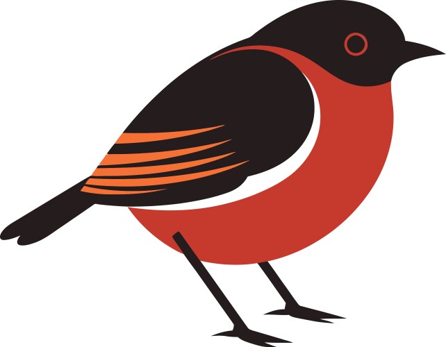 Natures serenade monochrome robin symbol Vector Image