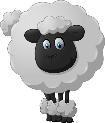 Sheep cartoon Royalty Free Vector Image - VectorStock