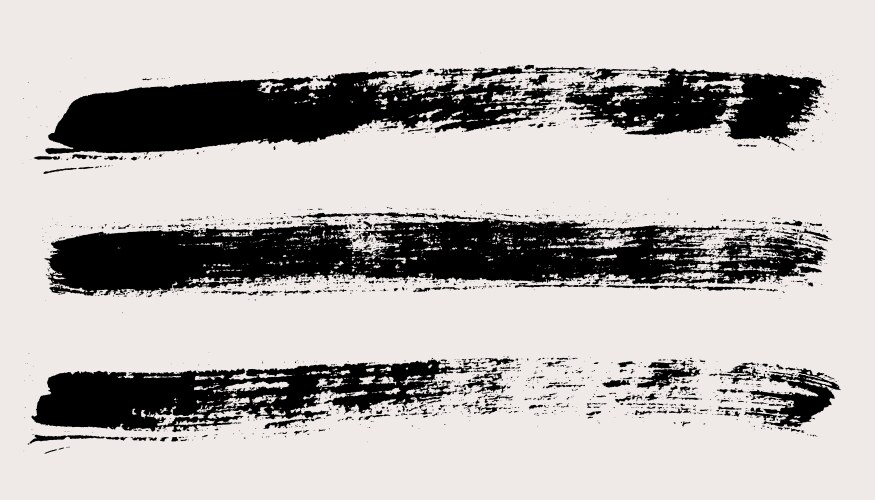 Brush strokes painted rectangle collection Vector Image