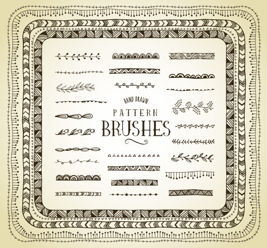 Pattern brushes with outer and inner tiles Vector Image