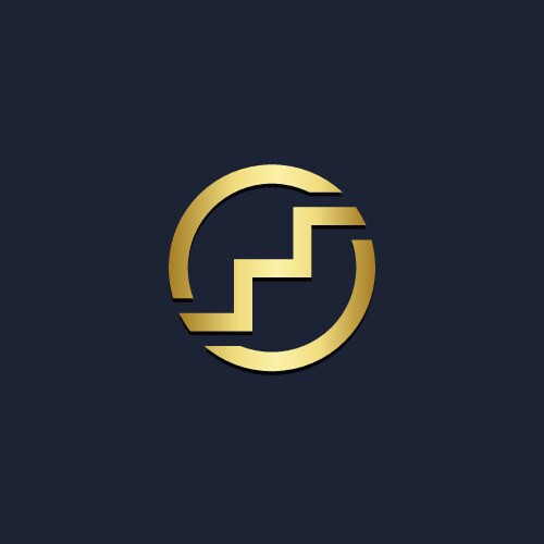 Abstract stairs in door nature logo symbol Vector Image