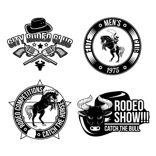 Set of sport emblems labels badges logos isolated Vector Image