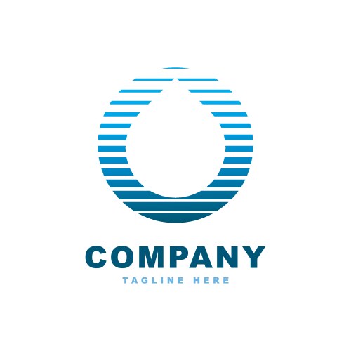 Oxygen o2 bubble logo design on white background Vector Image