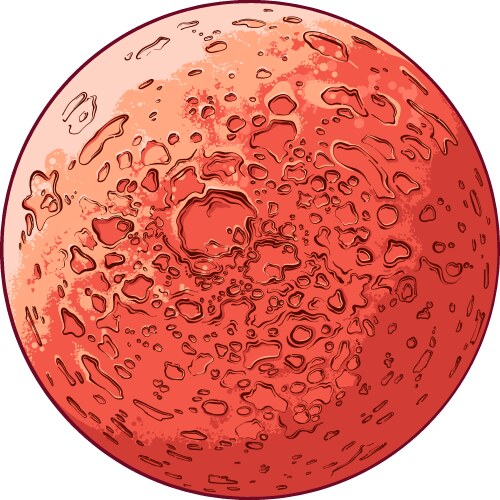 Hand-Drawn Sun Planet Sketch Royalty Free Vector Image