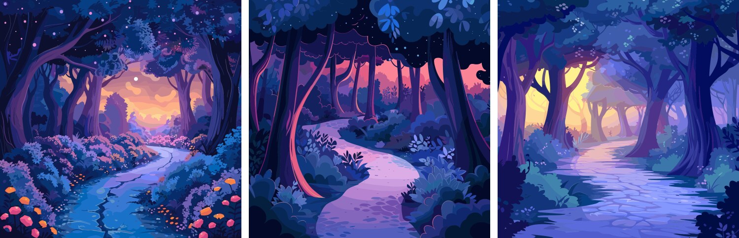 Cartoon Jungle Landscape Forest Background Vector Images (over 7,200)