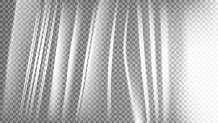 Transparent light black and white plastic warp Vector Image