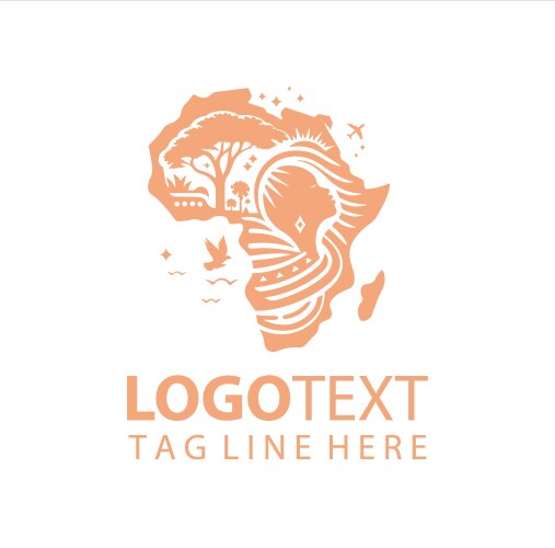 Africa map logo Royalty Free Vector Image - VectorStock