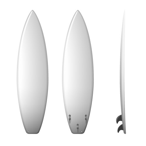 Realistic blank surfboard Royalty Free Vector Image