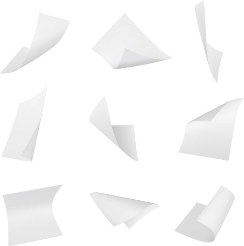 Flying Blank Paper Sheets Vector Images (over 670)