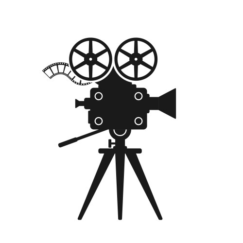 Retro cinema camera Royalty Free Vector Image - VectorStock