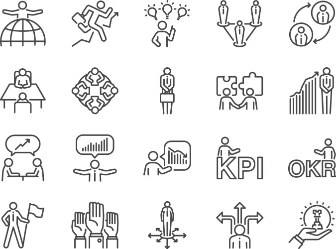 Work organization task management people Vector Image