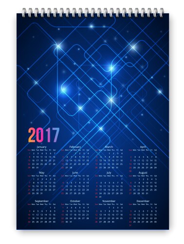 Calendar 2018 Royalty Free Vector Image - VectorStock