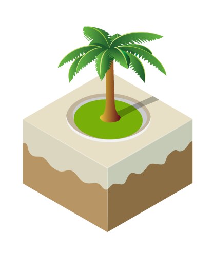 City quarter top view landscape isometric 3d Vector Image