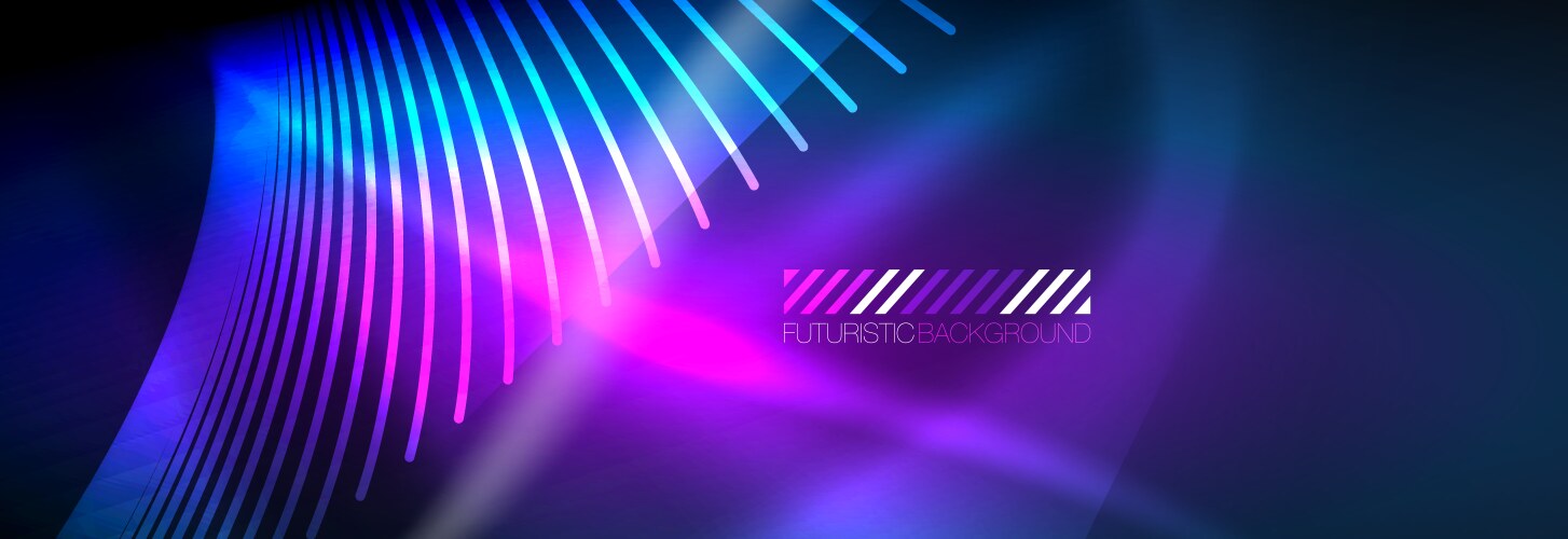 Abstract technology concept neon colors lines Vector Image
