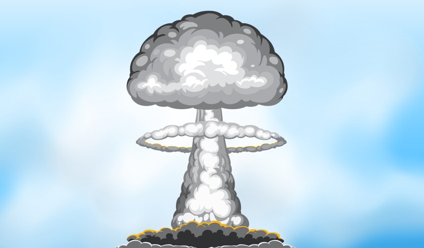 Atomic bomb mushroom cloud Royalty Free Vector Image