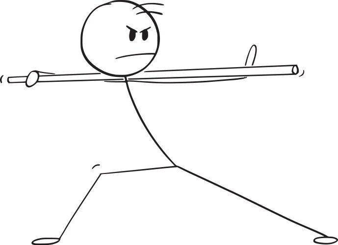 Stickman Kick Vector Images (75)