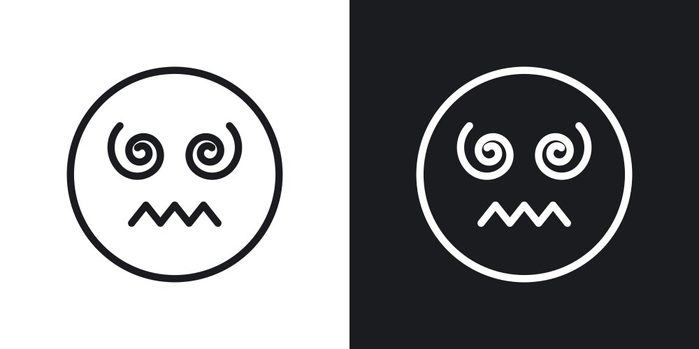 Hypnotized emoji icon Royalty Free Vector Image