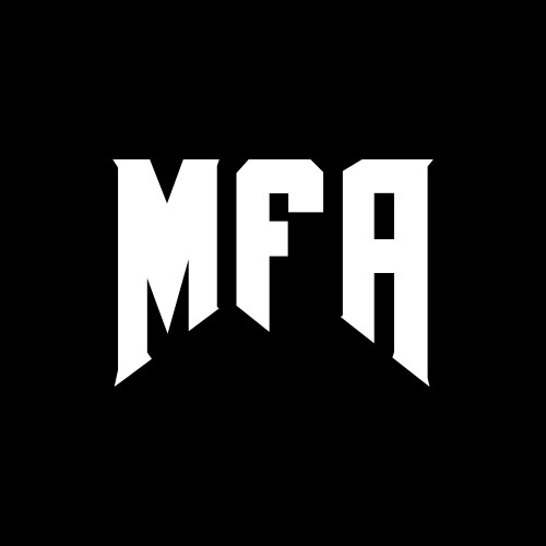 Mfa logo letter design Royalty Free Vector Image