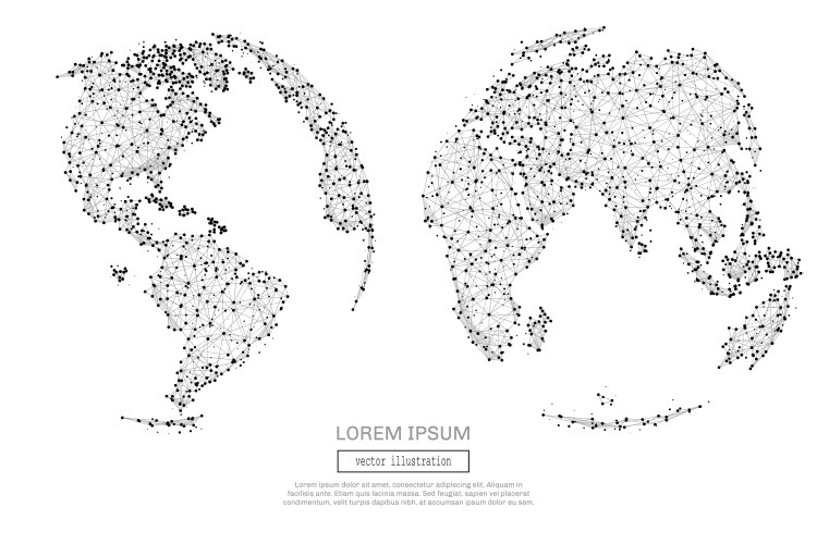 Low Poly World Map Vector Images (over 2,400)