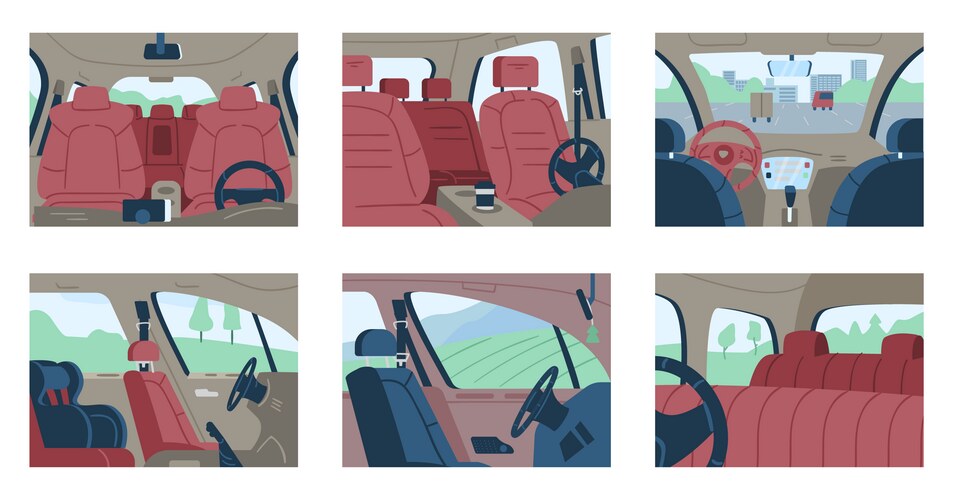 Car interior Vector Images & Graphics for Commercial Use | VectorStock