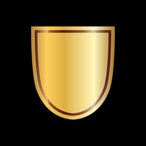 Golden shield and laurel wreath retro design 01 Vector Image