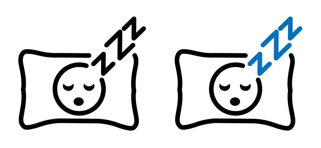 Sleeping icon set rest areas need with sleep Vector Image