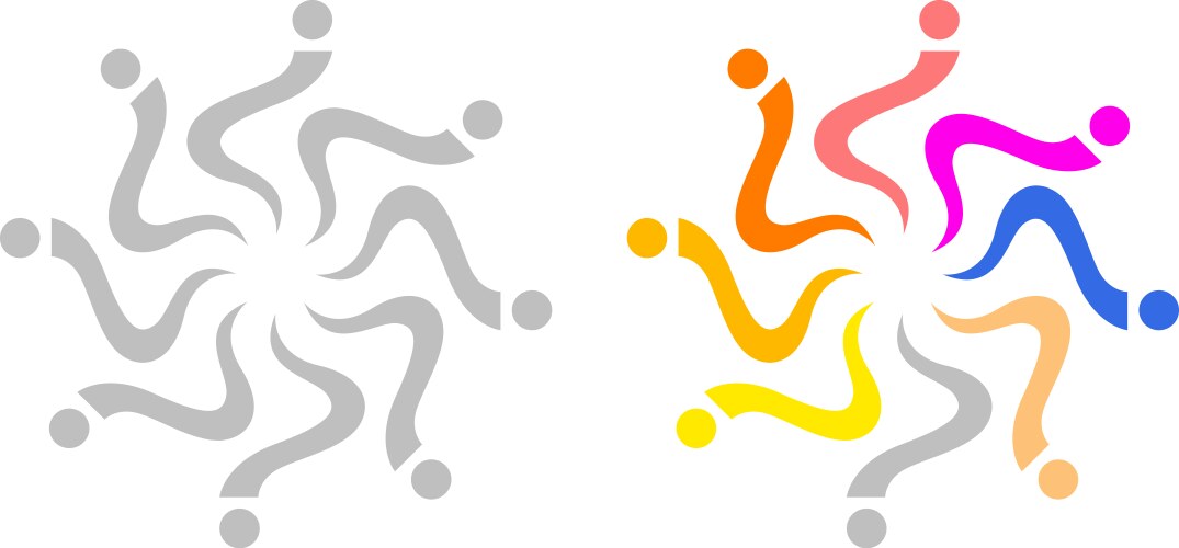 Colorful people team teamwork union crowd Vector Image