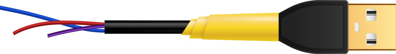 Usb cable socket set Royalty Free Vector Image