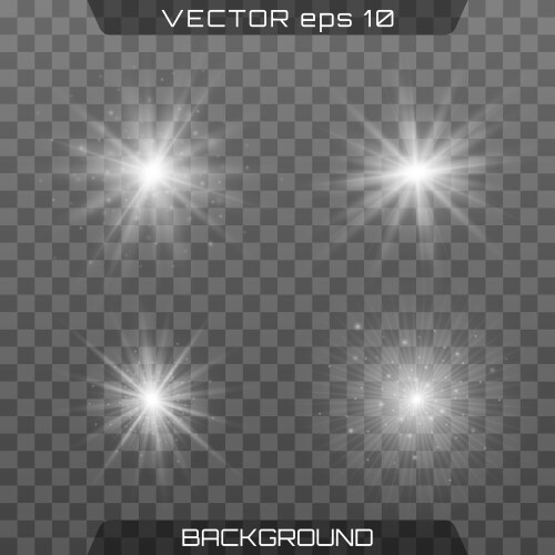 Star light white shine glow sparks effect Vector Image
